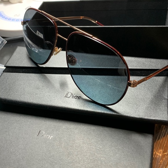 Dior | Accessories | New Dior Astral Dark Blue Gradient Aviator Unisex ...